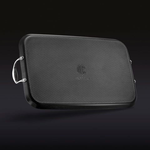 Hybrid Nonstick Double Burner Griddle Pan | HexClad Cookware