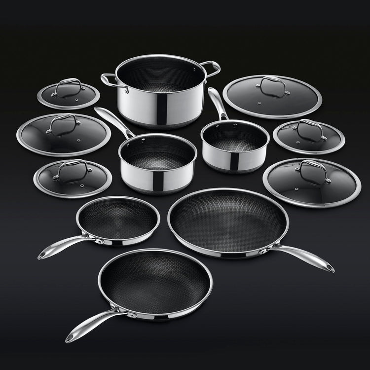 12 Piece Cookware Set With Lids | HexClad – Hexclad Cookware