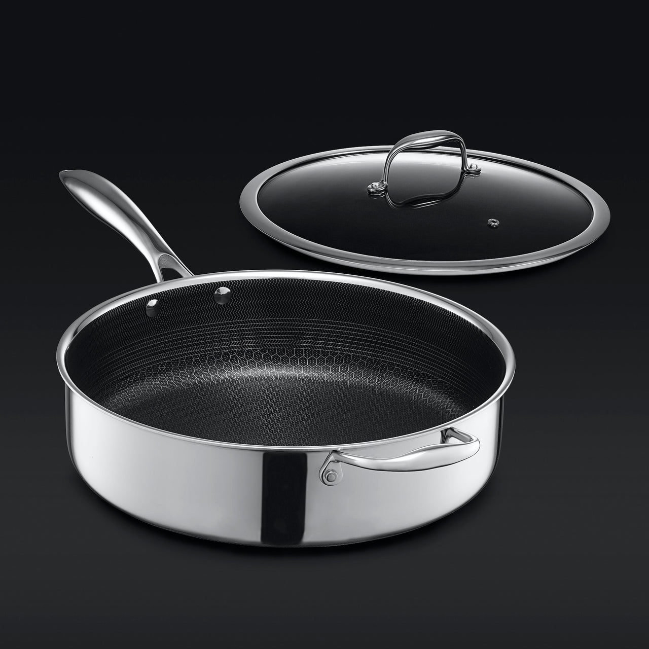 5 5qt hybrid deep sauté pan with lid