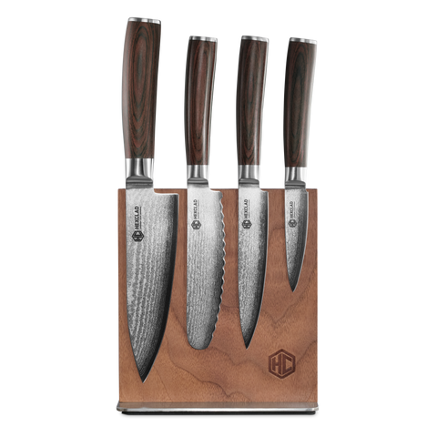 Damascus Steel Studio Knife Set, 5-pc (Espresso) | HexClad
