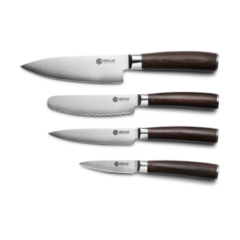 Damascus Steel Studio Knife Set, 5-pc (Espresso) | HexClad